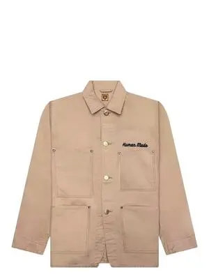 HUMAN MADE Embroidered-logo Shirt Jacket - Neutrals