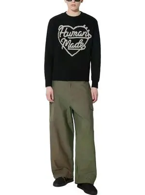 HUMAN MADE Logo Patch Trousers - Green
