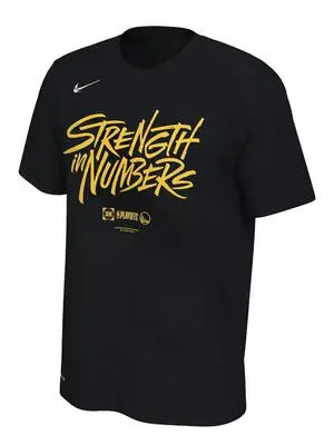 Nike Nba Golden State Warriors Dri-fit 2019 Playoffs Bound Mantra T-shirt - Black