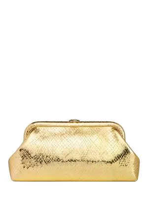 JIMMY CHOO Textured Clutch - Gold