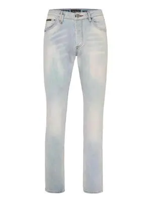 Philipp Plein Flying Money Straight-leg Jeans - Blue