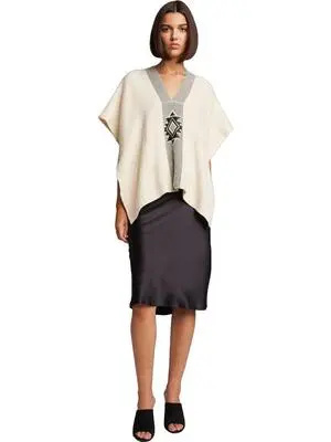 Voz Textured Cotton Estrella Manta - Ivory/black
