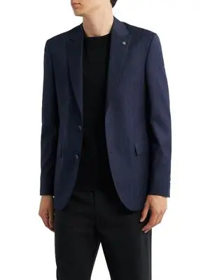 ALLSAINTS Rawdon Slim Fit Stripe Super 100s Wool Sport Coat - Navy