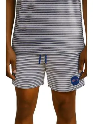 D.RT Striped Drawstring Shorts Blue/ White