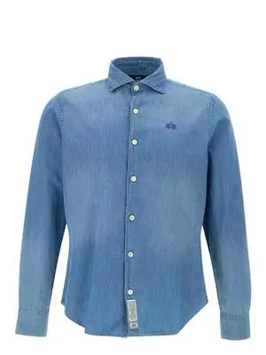 LA MARTINA Logo-embroidered Denim Shirt