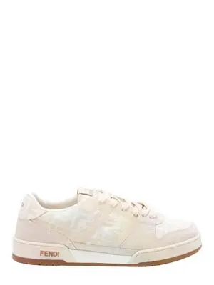Fendi Match Suede Sneakers - Neutrals