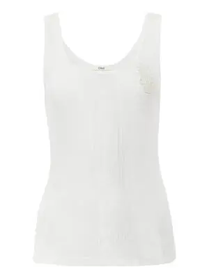 Chloé Broderie-anglaise Skirt - Neutrals