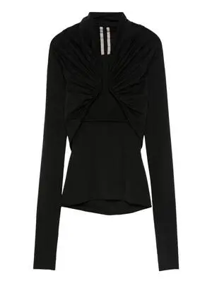 Rick Owens Cut Out-detail Top - Black