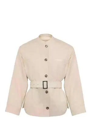 YVES SALOMON Belted Jacket - Brown