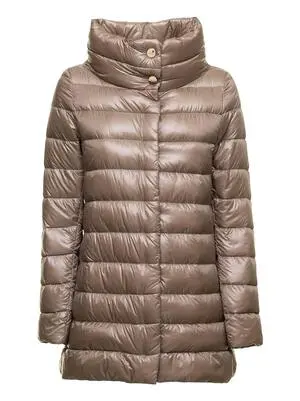 Herno S Amelia Nylon Down Jacket Beige