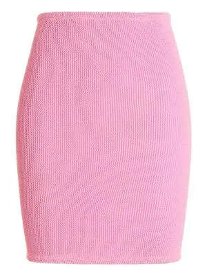 Hunza G Mini Crinkle Skirt Pink