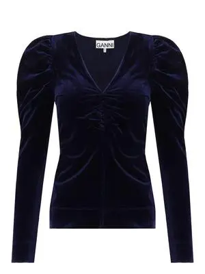 GANNI Velvet Top
