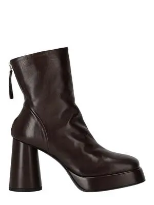 HALMANERA Lara Heeled Ankle Boots - Brown