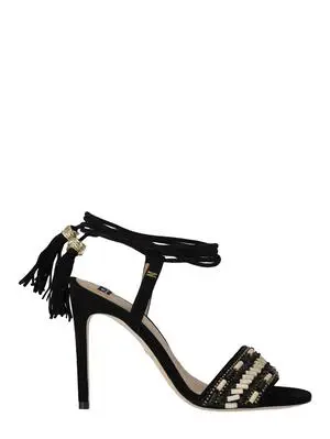 Elisabetta Franchi Red Carpet Heeled Sandal - Black