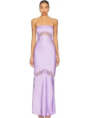 RUNAWAY THE LABEL Melrose Strapless Maxi Dress - Purple