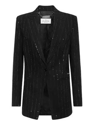 Philipp Plein Crystal-embellished Blazer - Black