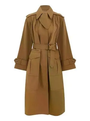 Zimmermann Illuminate Belted Trench Coat - Brown