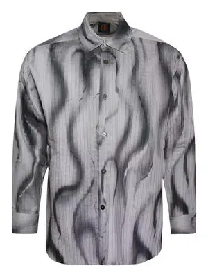 CASELLA MEYER Pleated Print Shirt - Grey