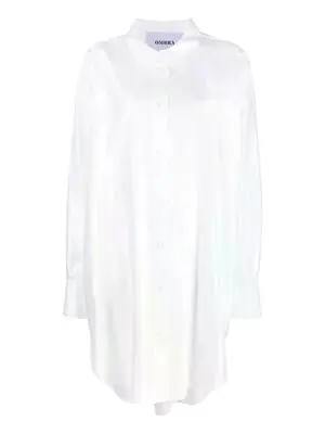 OMBRA MILANO Oversized Long-sleeve Shirt - White