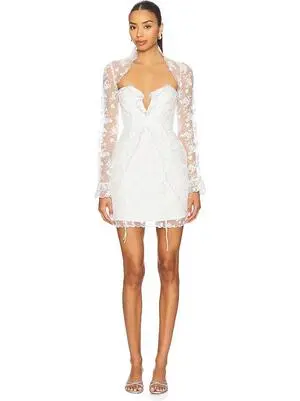 For Love & Lemons Bluebell Mini Dress - White