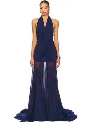 DEME BY GABRIELLA Chloe Gown - Navy Blue