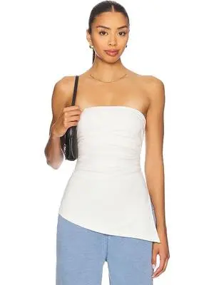Good American Super Stretch Jersey Tube Top - Cloud White001