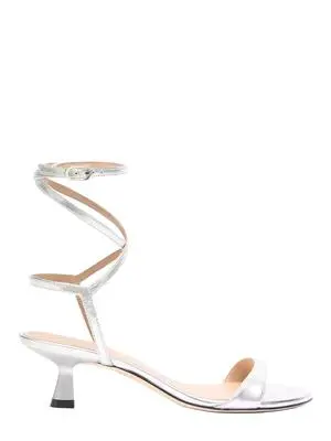 STUART WEITZMAN Wrap Ankle-strap Sandals - Silver