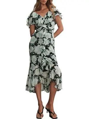 Mint Velvet Floral Print Maxi Dress - Green