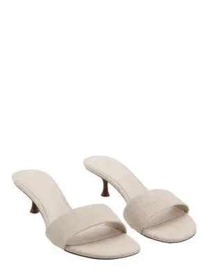 Mango Kitten Heel Sandal - Beige