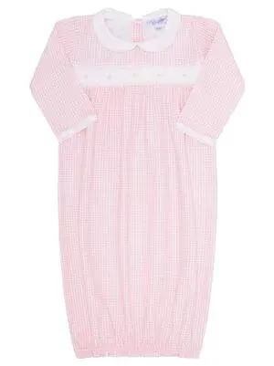 NELLAPIMA Gingham Smocked Gown - Pink