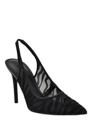 Nine West Feather Pointed Toe Slingback Pumps Black