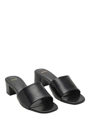 Mango Slide Sandal - Black