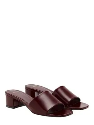 Mango Slide Sandal - Burgundy