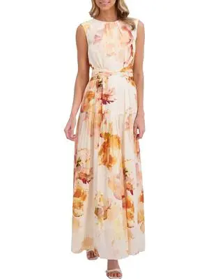 Ted Baker London Floral Maxi Dress - Spicy Orange