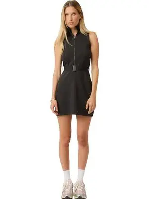 GOLDIE BYRD Belted Sport Dress - Black