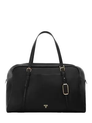 Tumi Oaklynn Leather Duffle Bag Black/ Light Gold