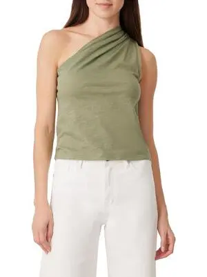 Habitual One-shoulder Knit Top - Sage