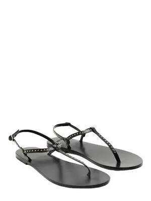 Mango Studded Slingback Sandal Black