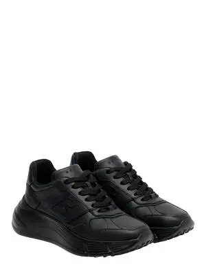 Hogan H669 Leather Sneakers - Black