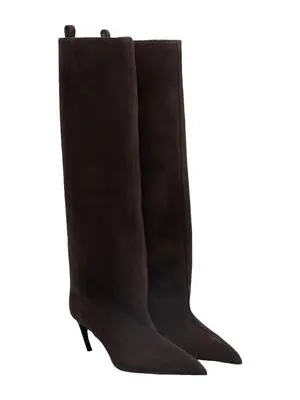 Attico ATTICO Lea 65 Suede Knee-High Boots Brown