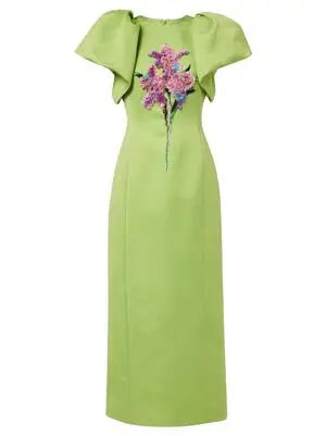 LEO LIN Lucinda Sequined Crêpe Satin Cocktail Dress - Green