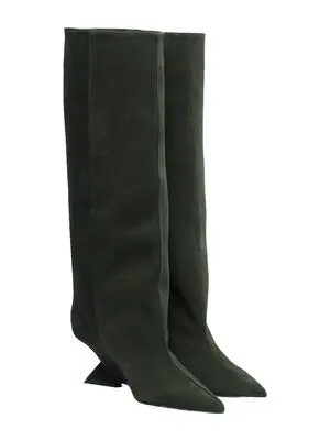 Attico Cheope 105 Suede Knee-high Boots - Green