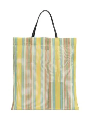 THE ROW Barn Mini Striped Mesh Tote Bag - Multicoloured