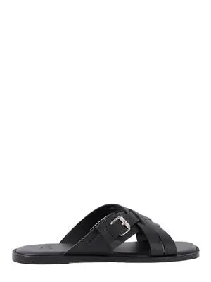 CHRISTIAN LOUBOUTIN Emircross Leather Sandals - Black