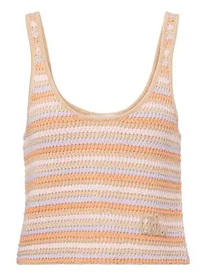 Chloé Knitted Cotton Tank Top - Multicoloured