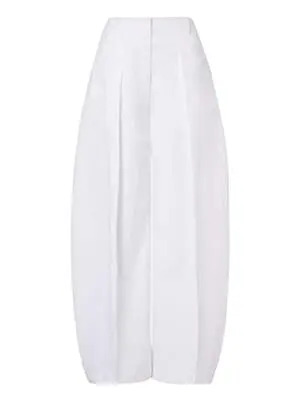 Jacquemus Oval Cotton Wide-leg Pants - White