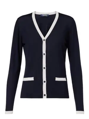 Max Mara Virgin Wool Cardigan - Blue