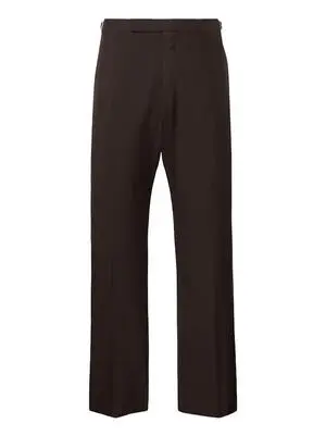Prada Mohair And Silk Wide-leg Pants - Brown