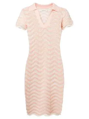 BANANHOT Coco Striped Cotton-blend Minidress - Pink
