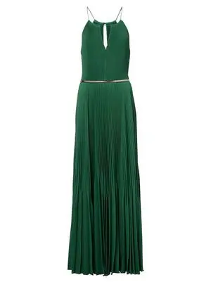 Max Mara Gersa Plissé Sablé Georgette Gown - Green
